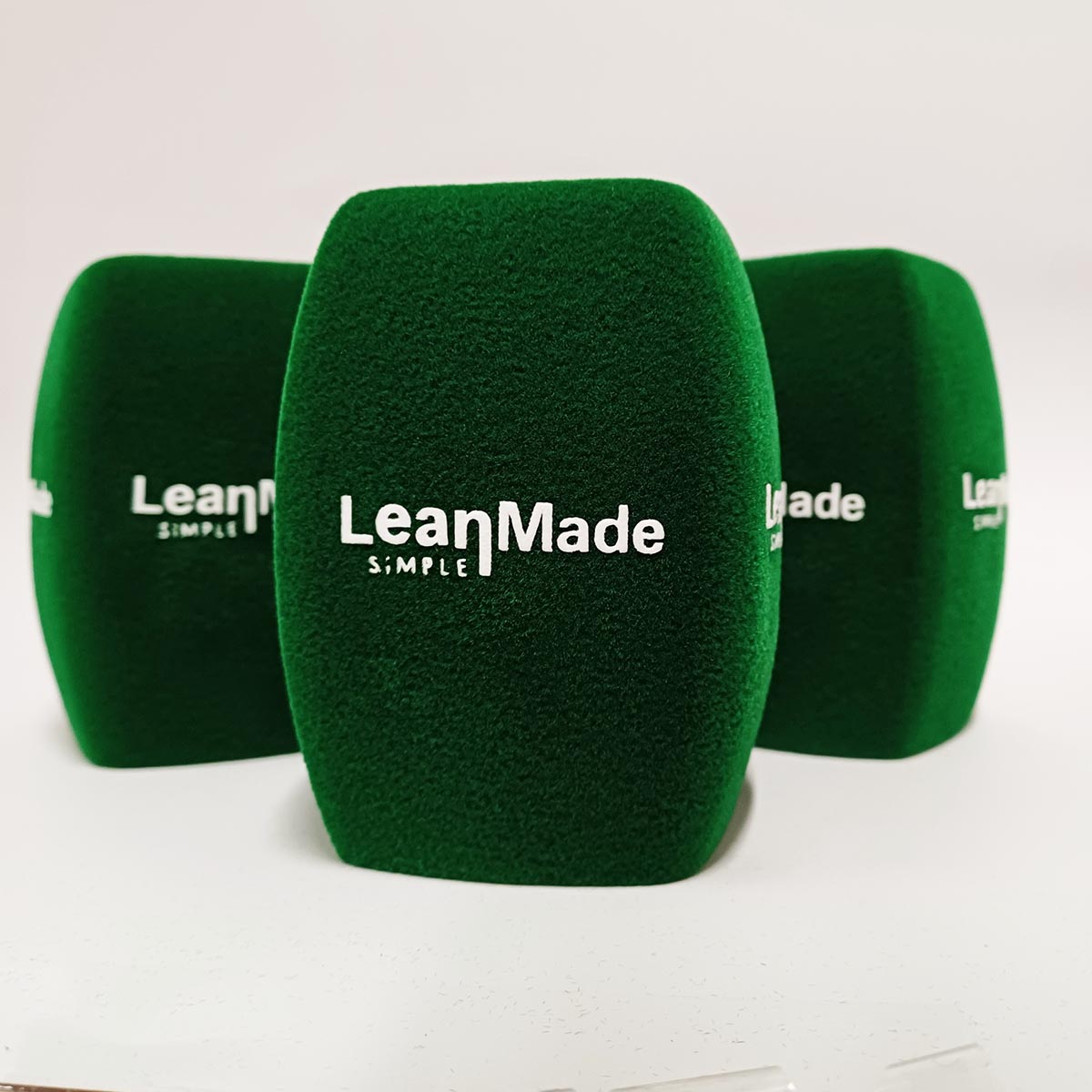 Custom printed microphone windshield foam to UK - for Lean Made Simple
