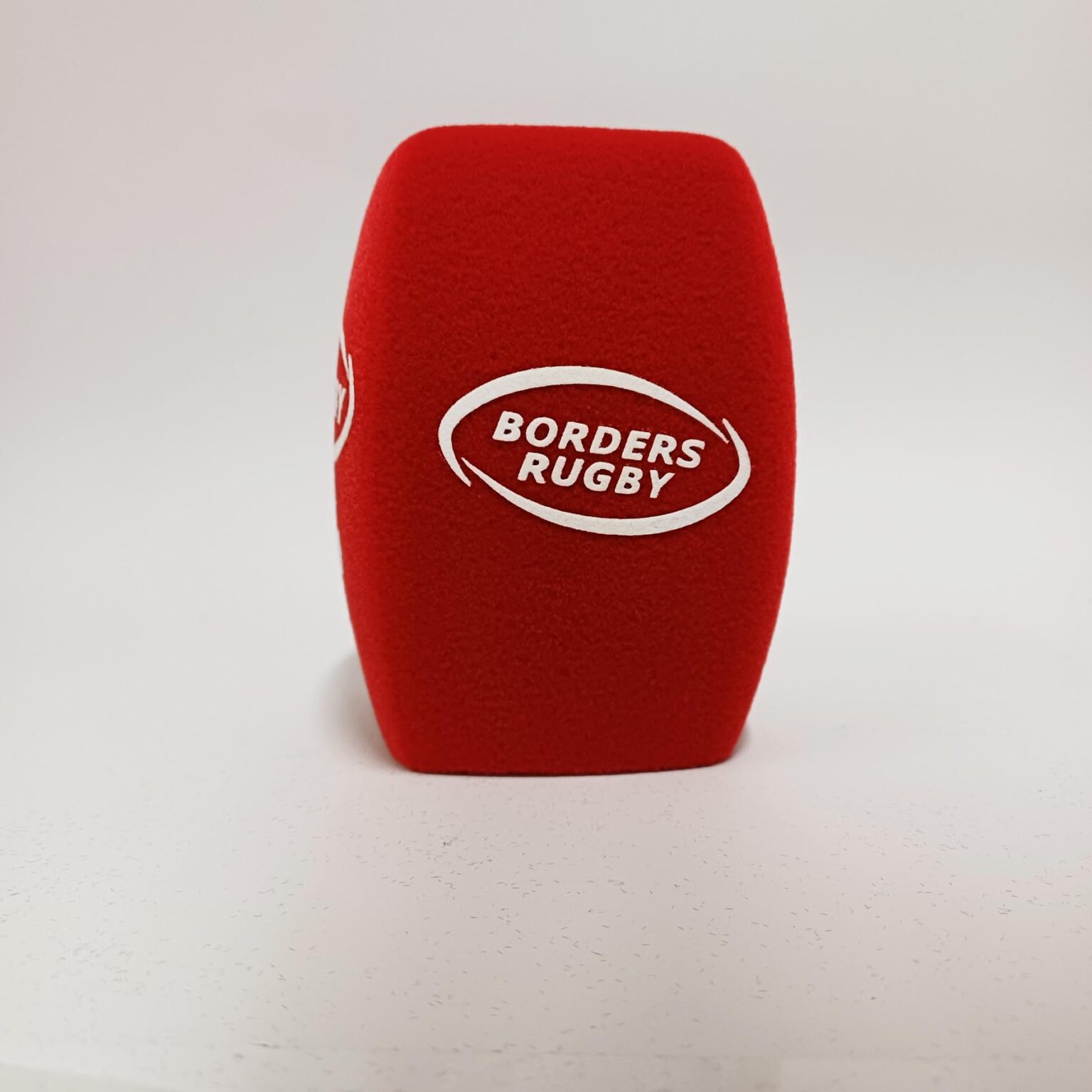 Custom printed microphone windshield to UK - for Borders Rugby
