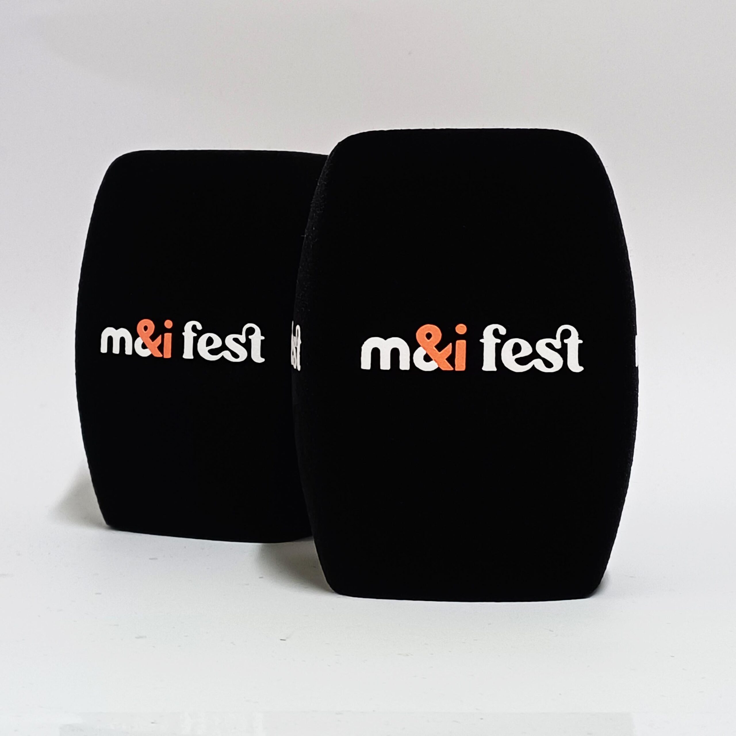 Custom printed microphone windshield cover to UK - for m&i fest
