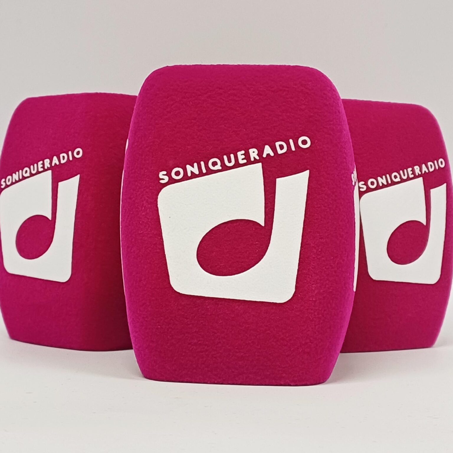 Custom printed microphone windshield foam to BE - for Soniqueradio