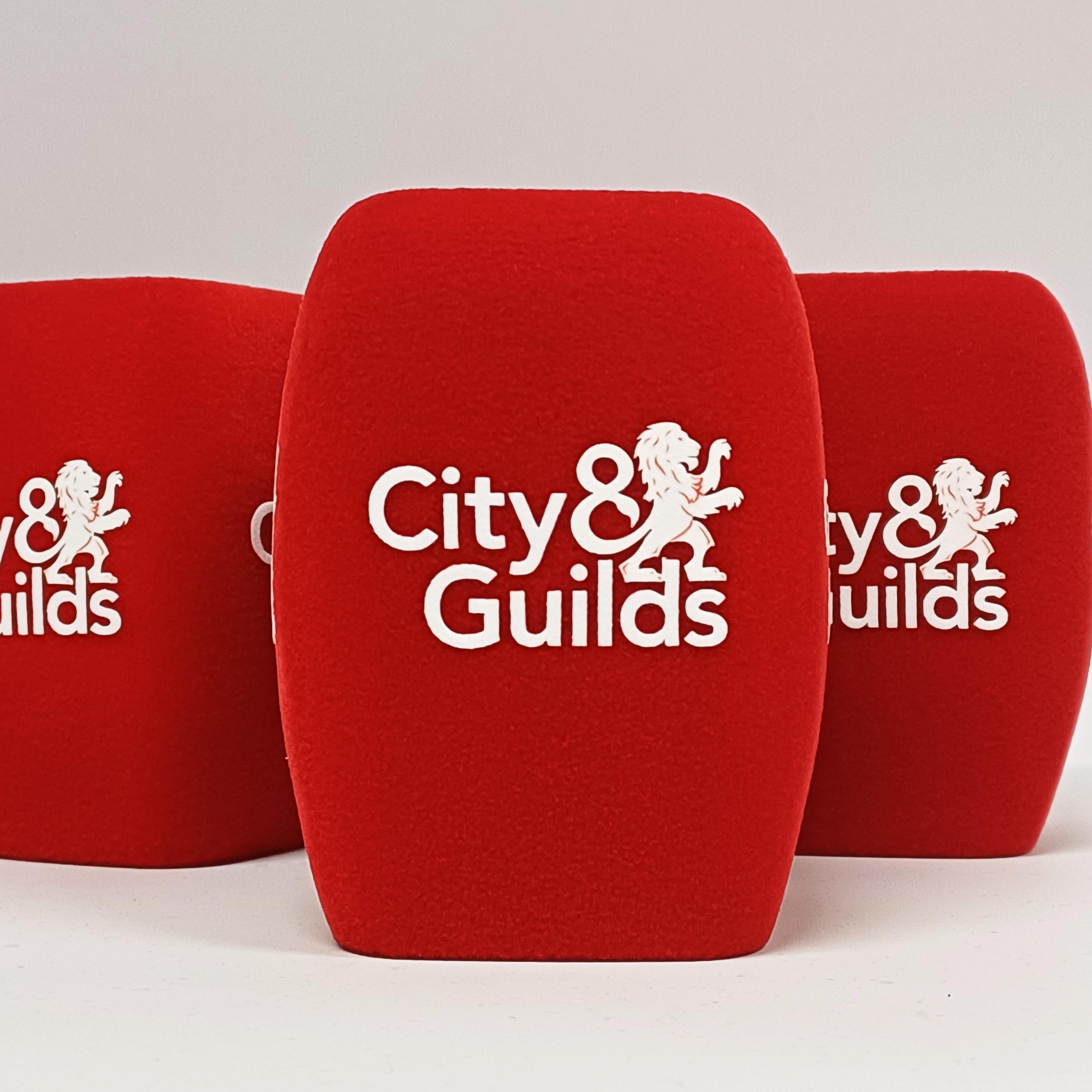 Custom printed microphone windshield foam to UK - for City & Guilds