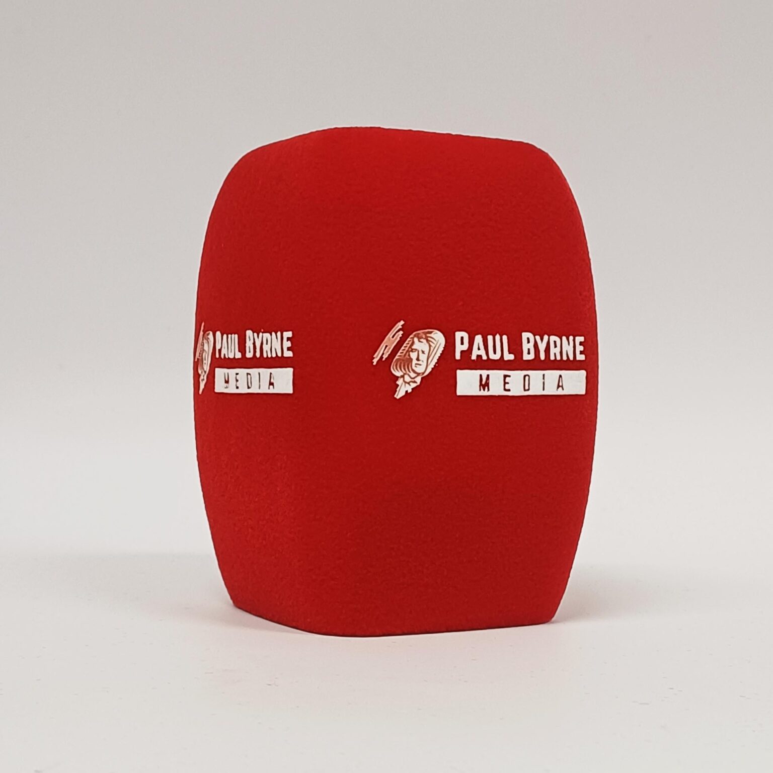 Custom printed microphone windshield cover to IE - for Paul Byrne Media