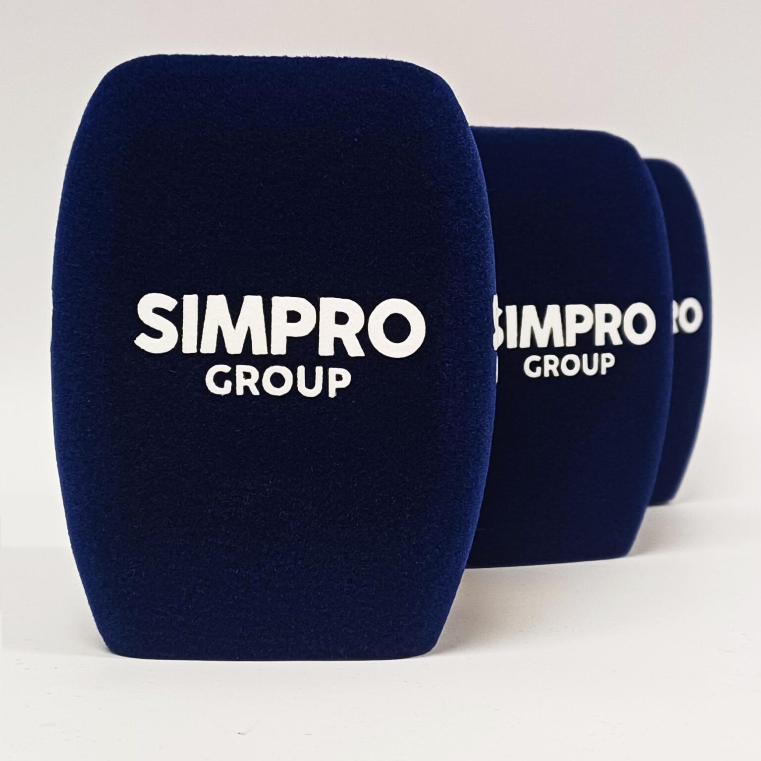 Printed mic windshield to UK - for SIMPRO Group