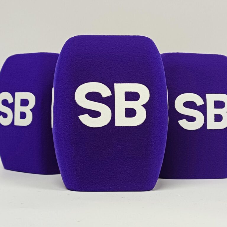 Custom printed microphone windshield cover to UK - for SB