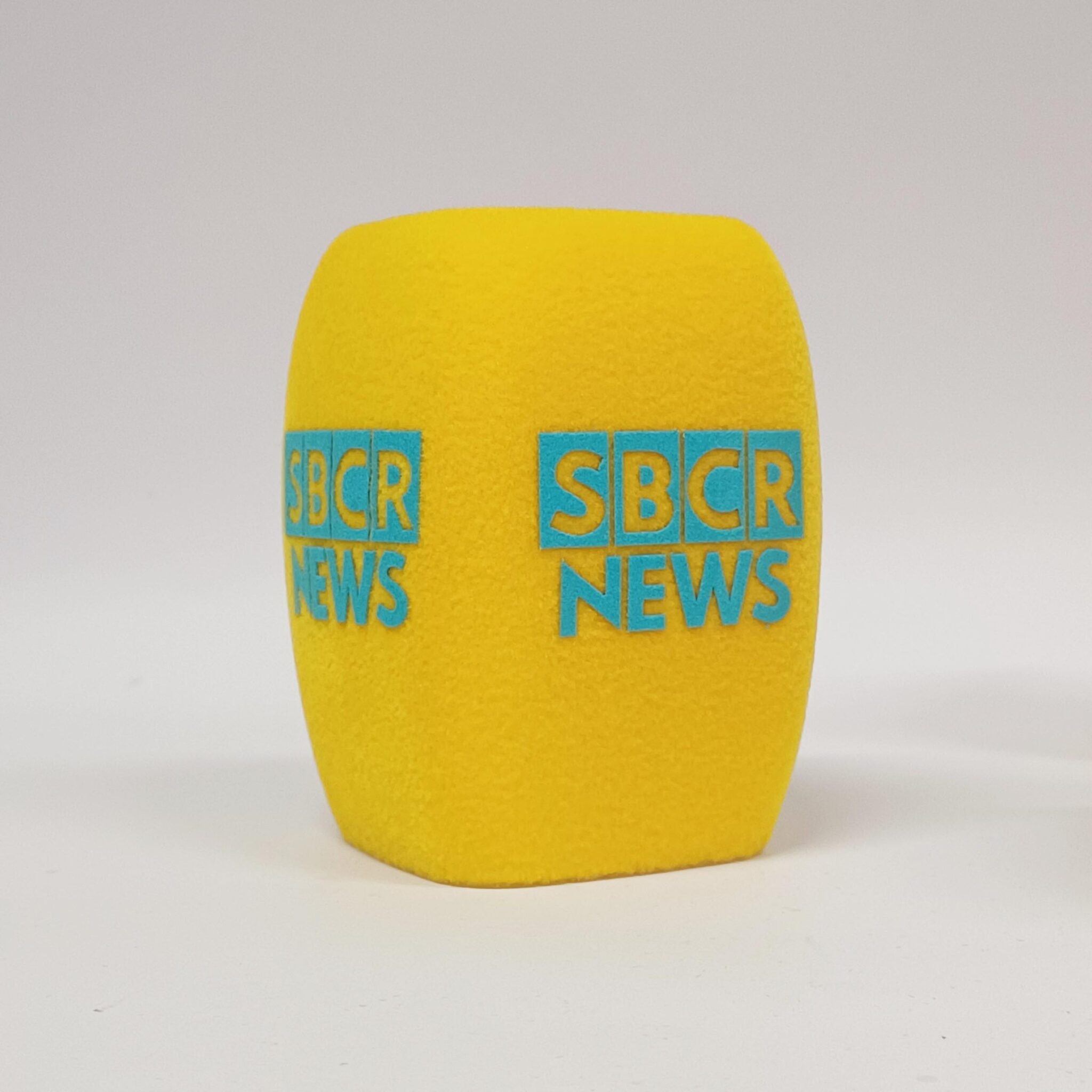 Custom printed microphone windshield to IE - for SBCR News